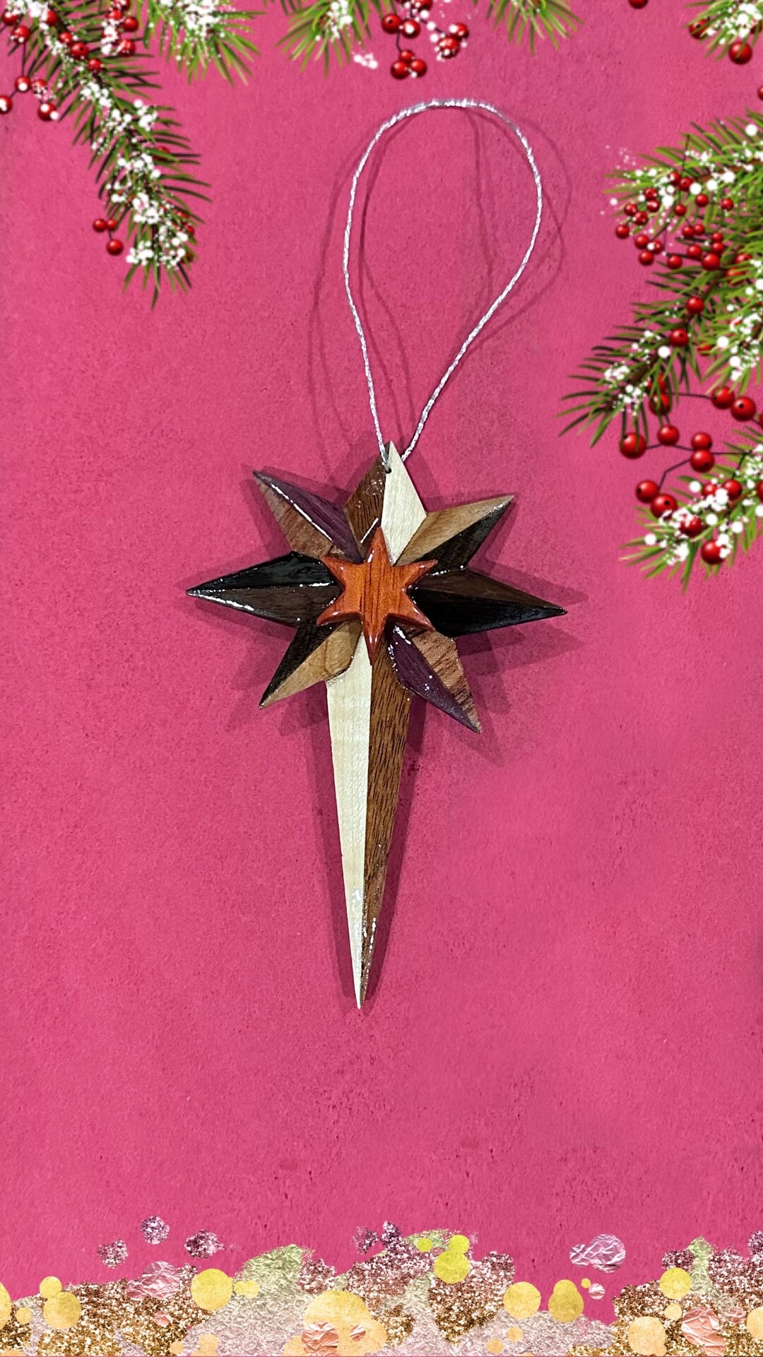 Christmas Star - Hand-made Wooden Ornament - Etsy