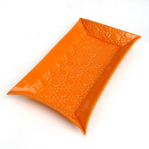 Festive Retro Hand Built Porcelain Tray ... Orange - Etsy