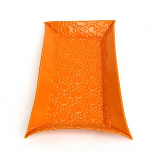 Festive Retro Hand Built Porcelain Tray ... Orange - Etsy