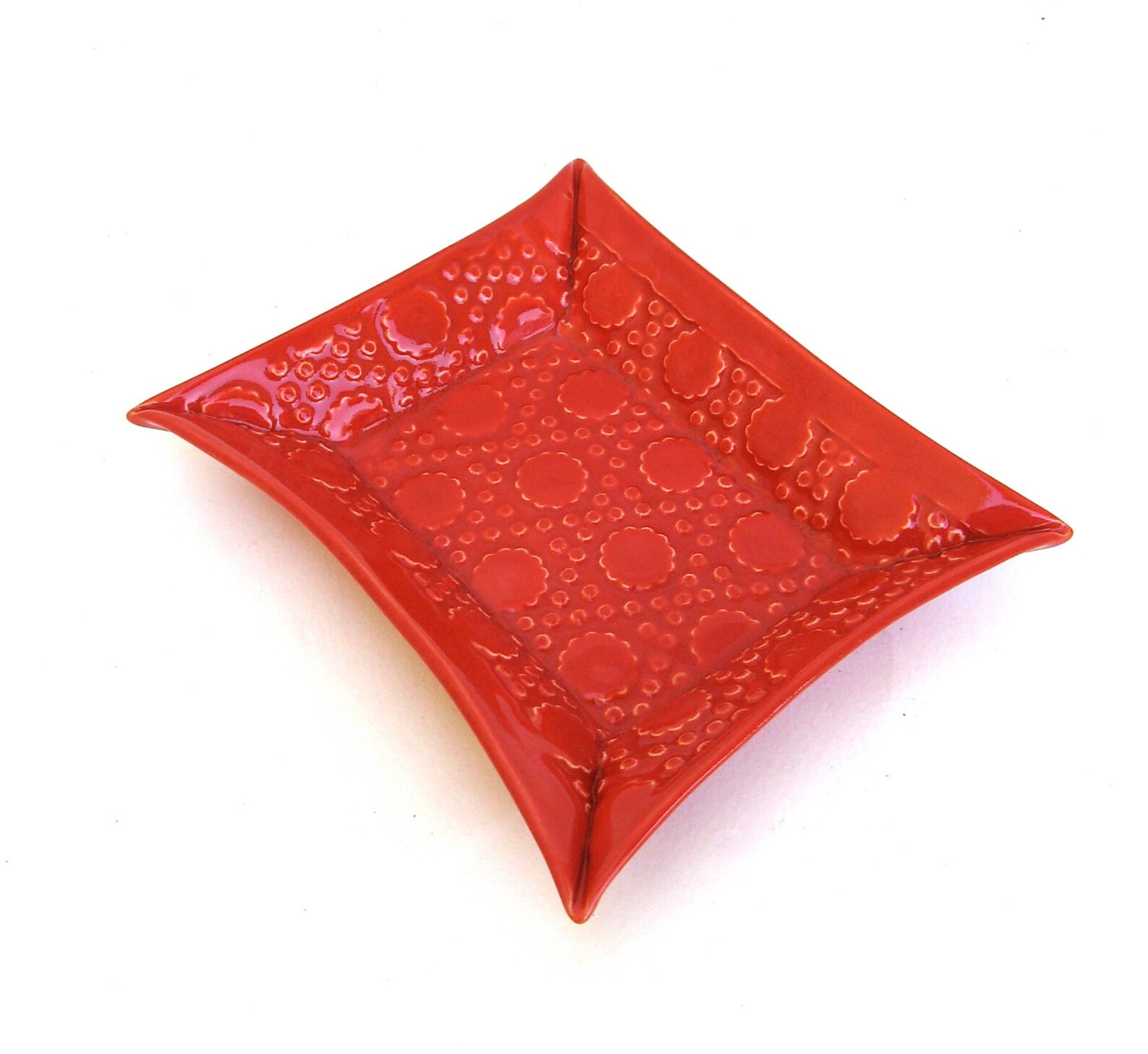 Hand Built Porcelain Tray ... Happy and Festive - Etsy