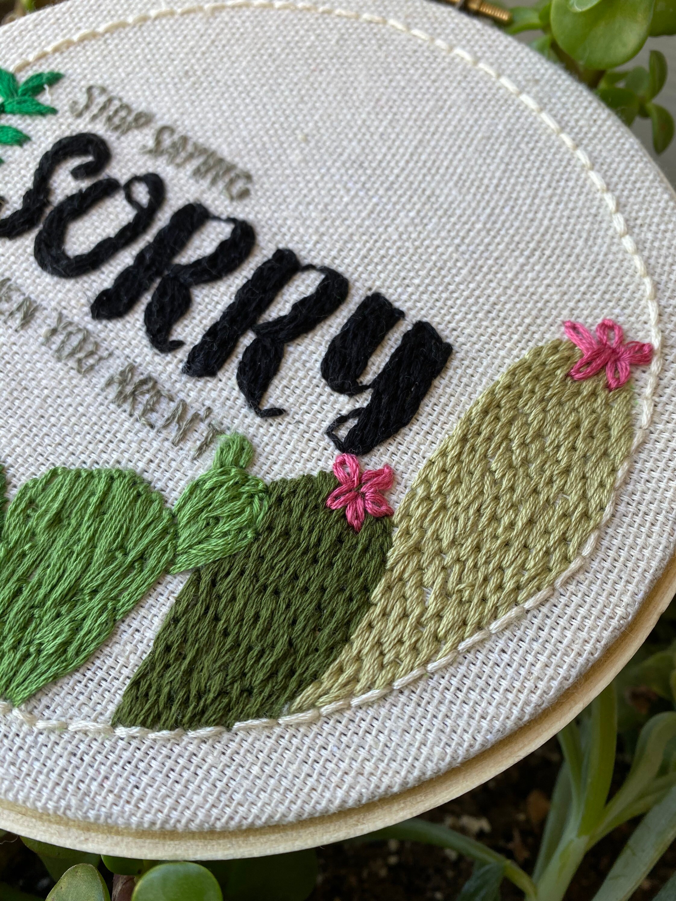 PDF only INSTANT download Stop Saying Sorry embroidery | Etsy