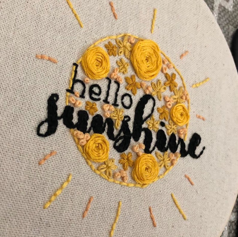 Hello Sunshine PDF ONLY Instant Download Handstitched | Etsy