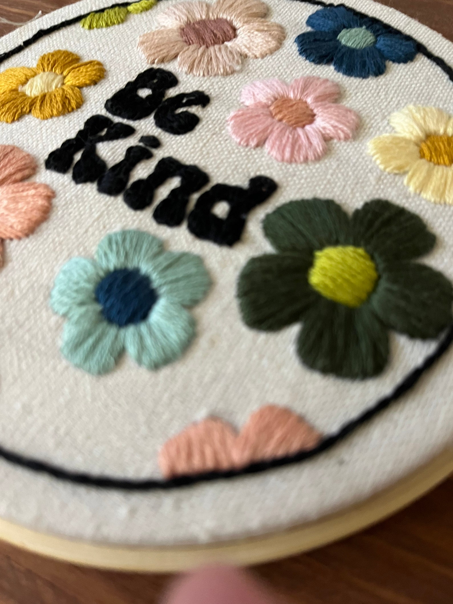 Be Kind Floral Hand Embroidery Pattern PDF Only Instant - Etsy