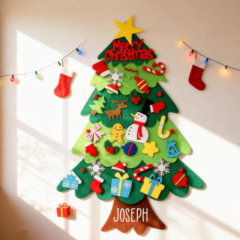 Velcro Tree With Ornaments - Etsy