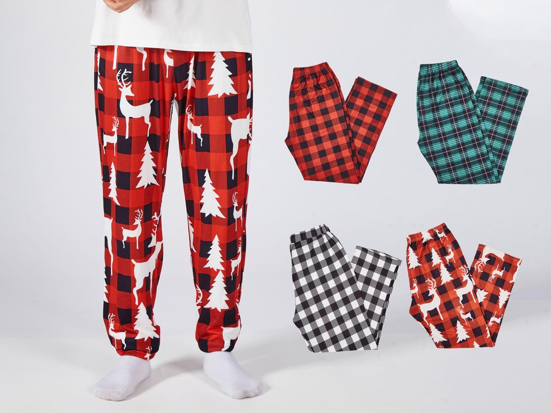 Christmas Pants for Family,buffalo Plaid Pants,matching Christmas Pants ...