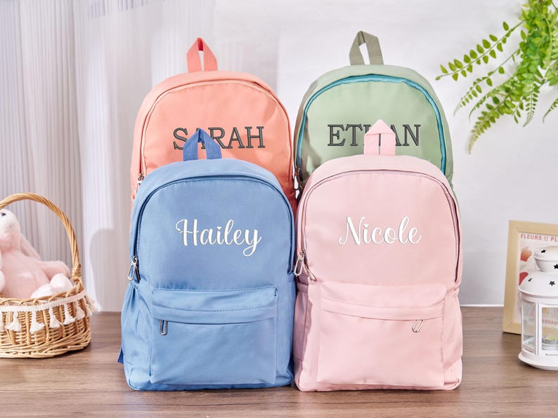 Personalized Toddler Backpack: Embroidered Name Cotton Corduroy School ...