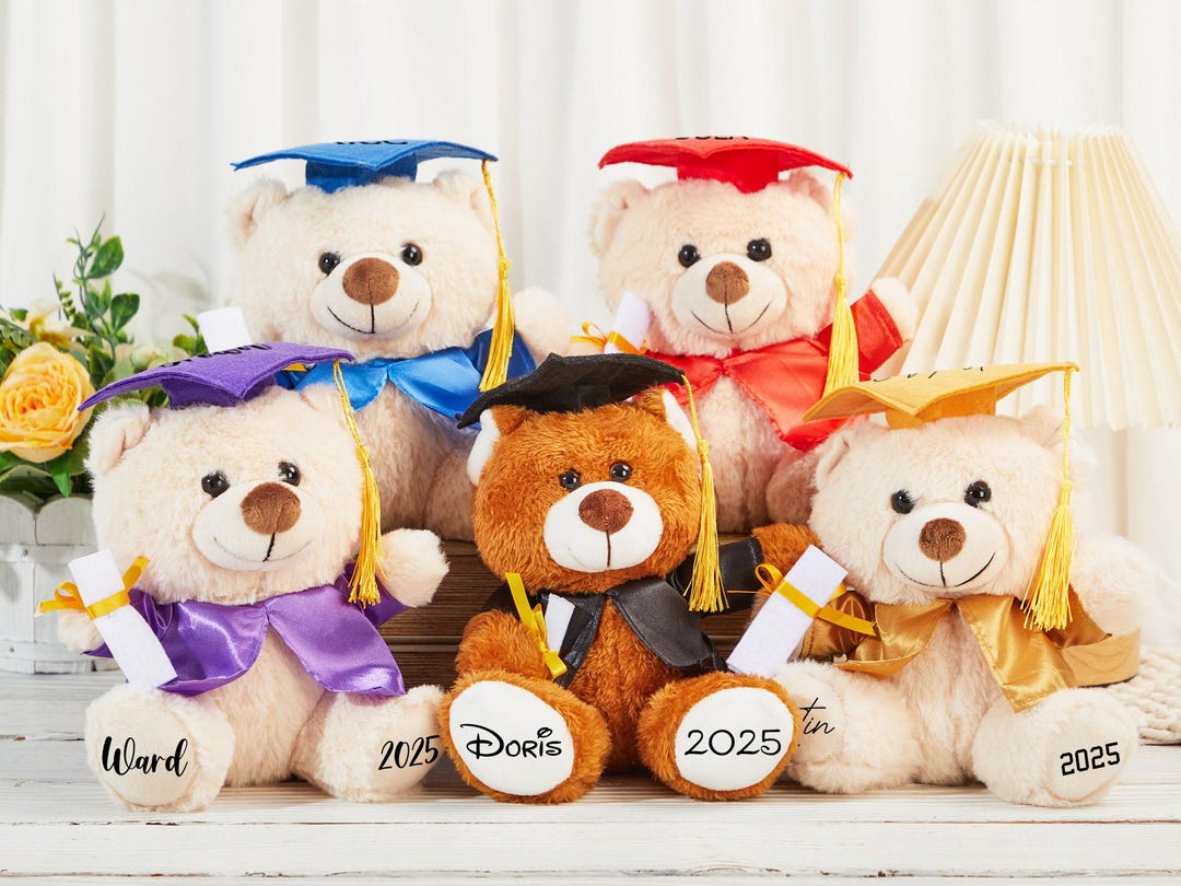 Personalized Graduation Bear 2025, Custom Gift for Grad, Graduation ...