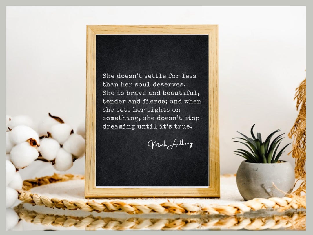 Mark Anthony Inspirational Quote Art Print: Typewriter Style ...