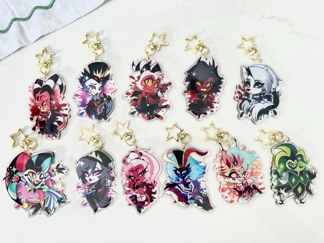 Helluva Boss Acrylic Epoxy Chibi Keychains - Etsy