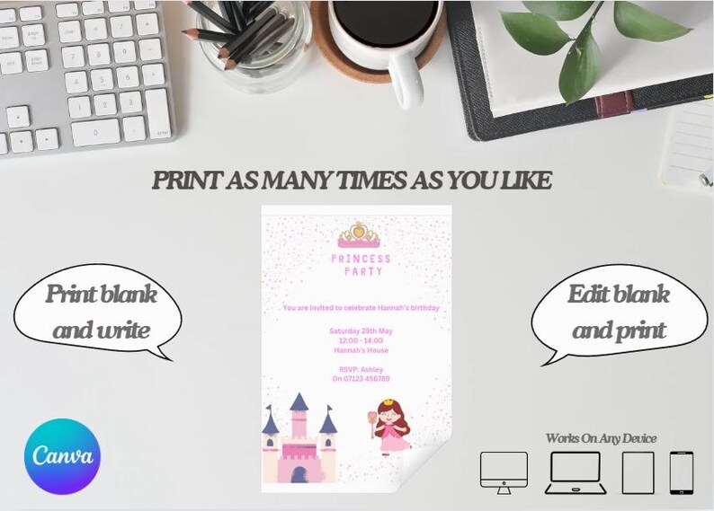 Princess Party Invitation - Etsy