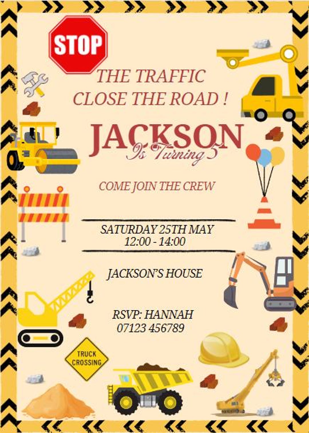 Digger Party Invitation - Etsy