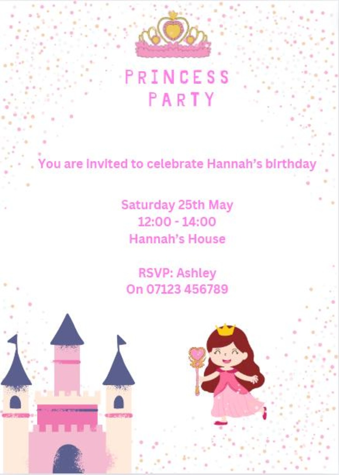 Princess Party Invitation - Etsy
