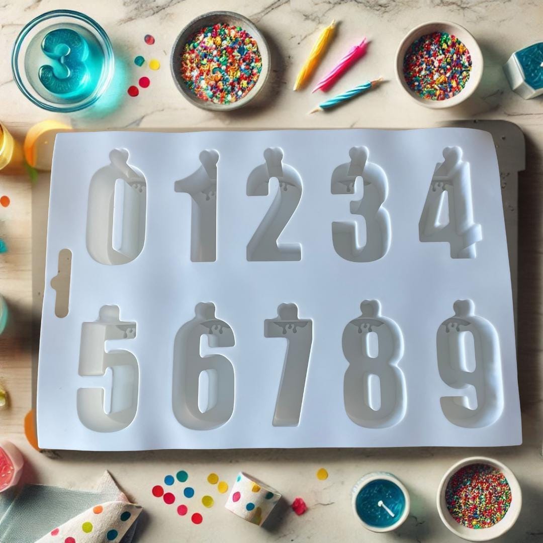 Custom Birthday Cake Number Jello Shot Cake Topper Mold 3-color Jello ...