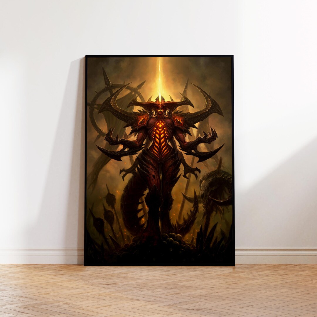 Diablo Game Poster, Wall Art, Wall Decoration, Framed Poster, Classic ...