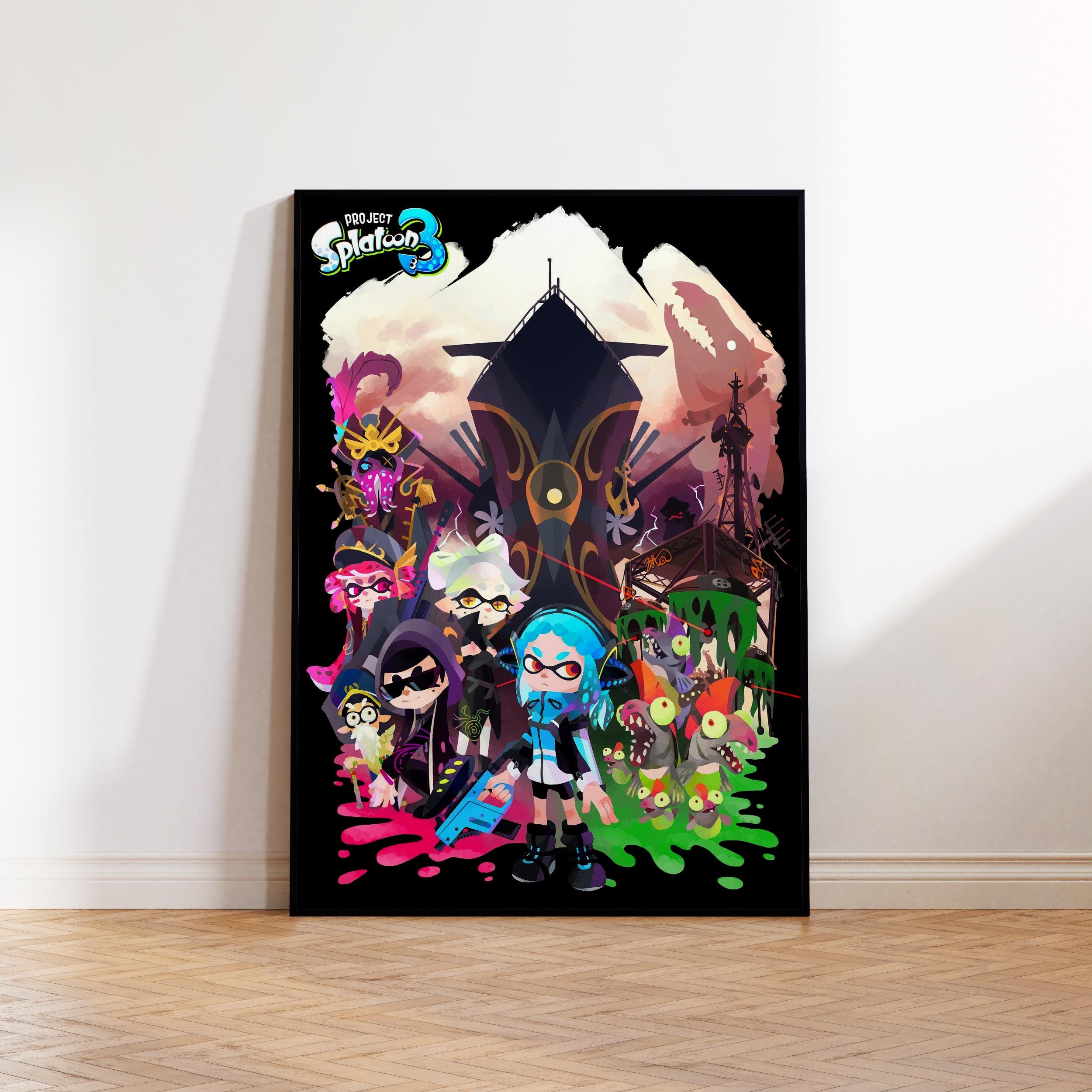 Splatoon Game Poster, Wall Art, Wall Decoration, Framed Poster, Classic ...