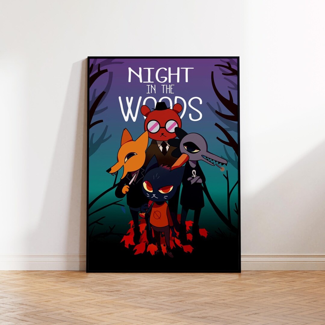 Night in the Woods Game Poster, Wall Art, Wall Decoration, Framed ...