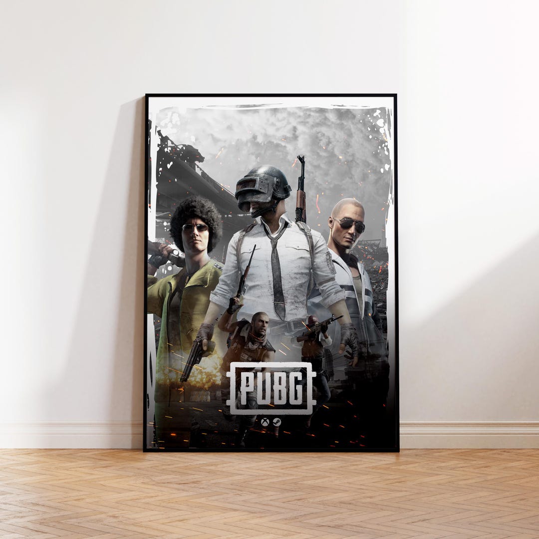 PUBG Game Poster, Wall Art, Wall Decoration, Framed Poster, Classic ...