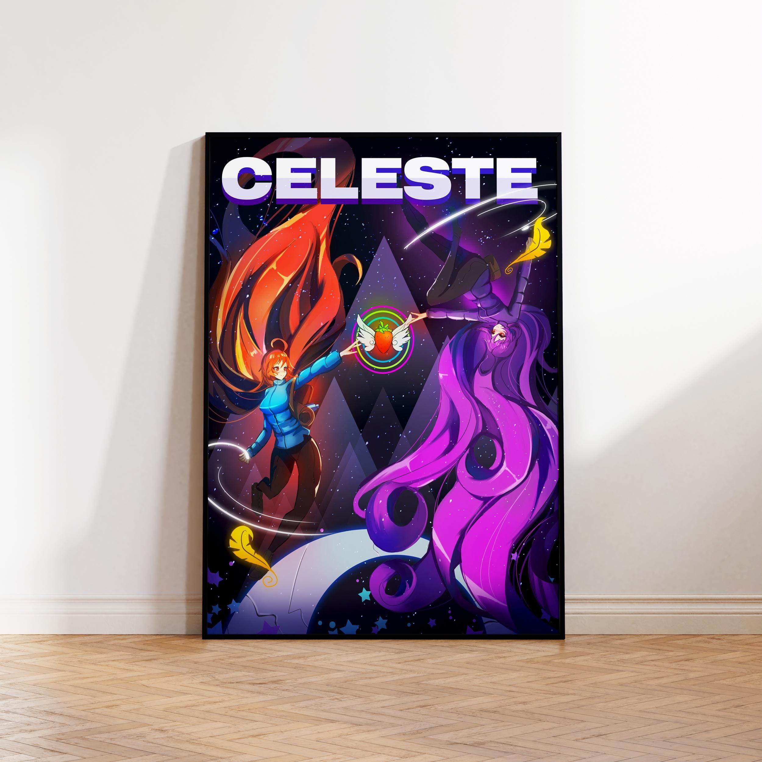 Celeste Game Poster, Wall Art, Wall Decoration, Framed Poster, Classic ...