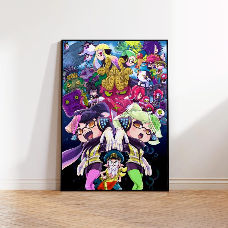 Splatoon Game Poster, Wall Art, Wall Decoration, Framed Poster, Classic ...