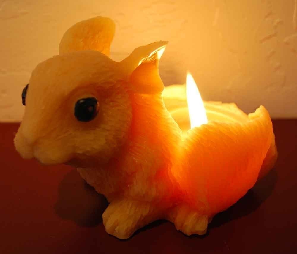 Pure Beeswax BIG Bunny Rabbit Candle - Etsy