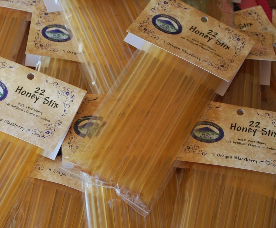 Honey Stix Honey Sticks Straws Filled With Pure Honey Package of 22 - Etsy