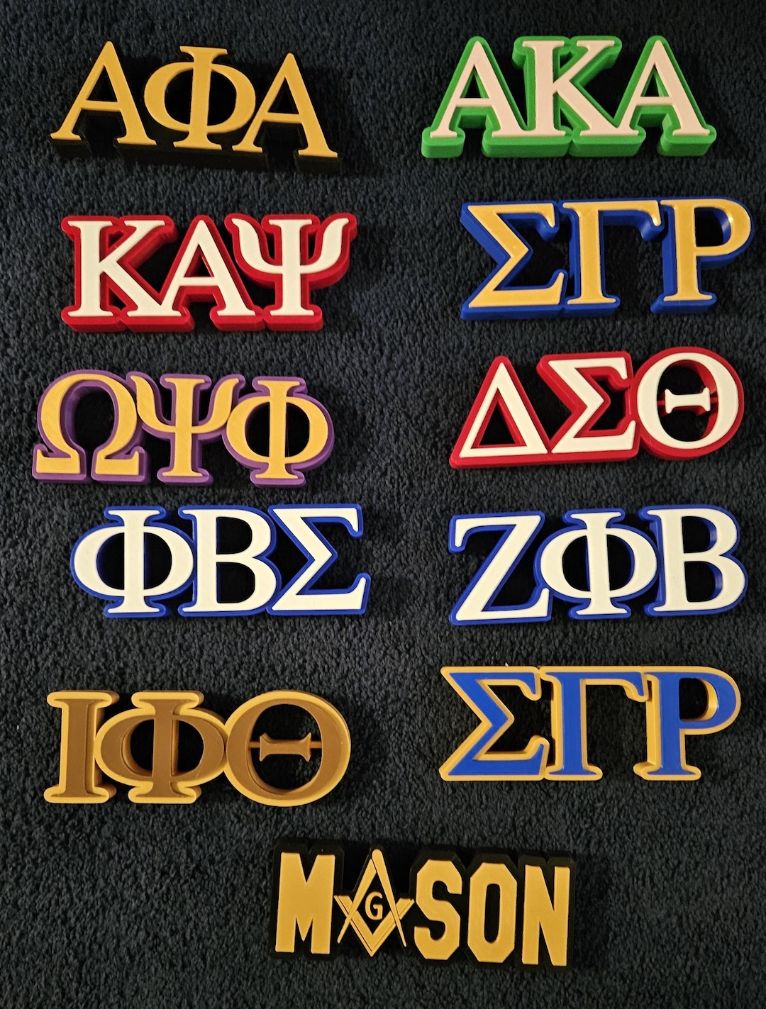 THE TRADITION: D9 Greek Letters Deskplate, Divine 9, Sgrho, Kappa, Nupe ...