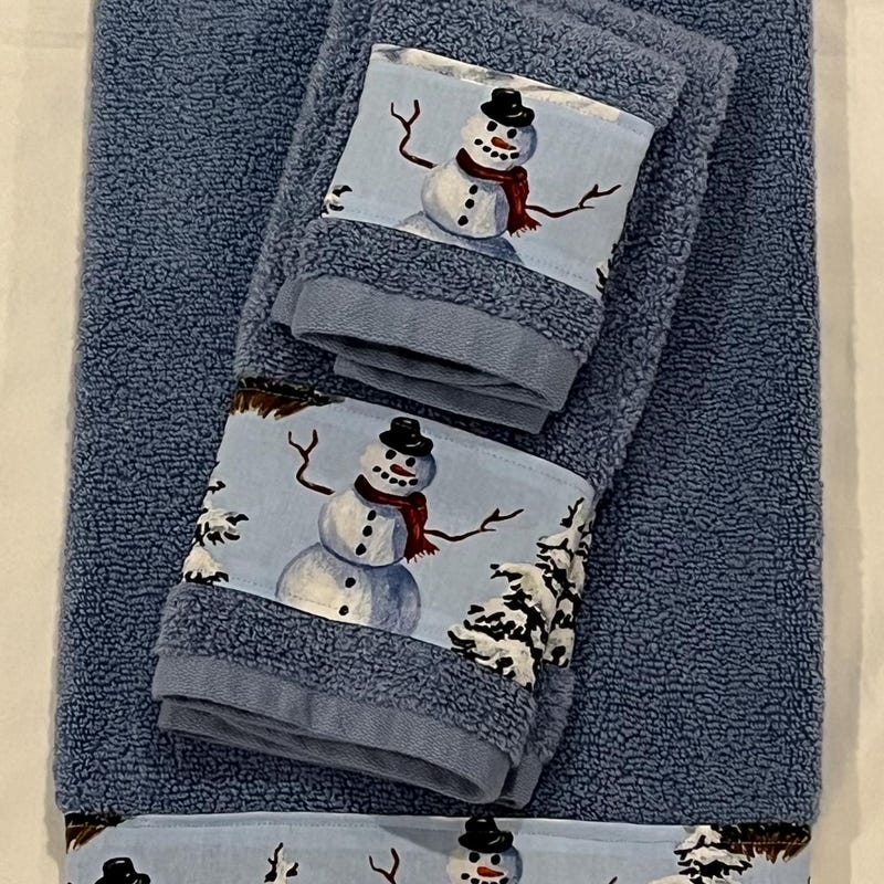 Snowman Towel - Etsy