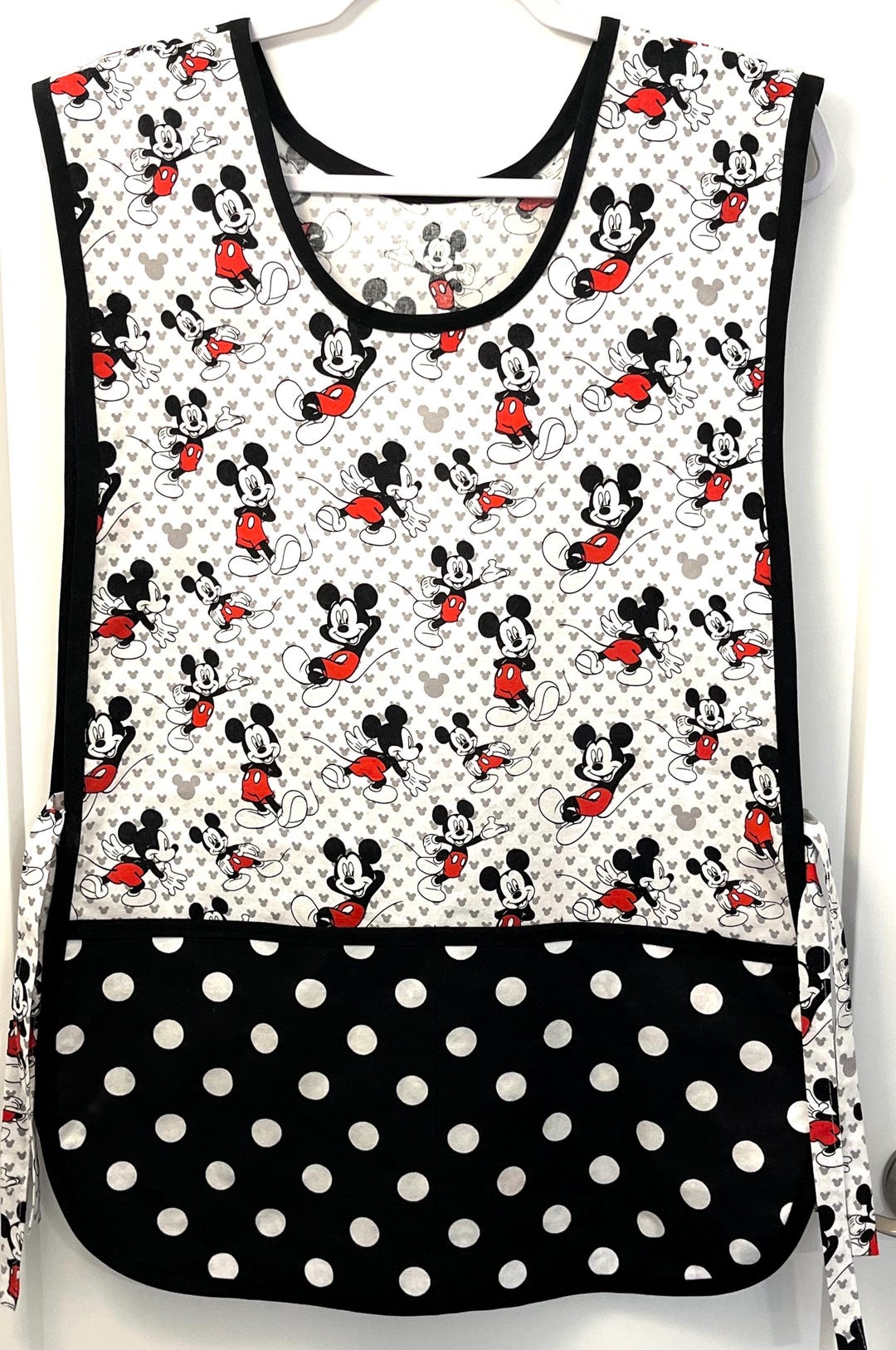 Mickey Mouse Apron Adult Cobbler Style Polka Dots Everyday Red White ...