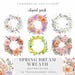 Watercolor Flower Wreath Clipart: Spring Dream PNG Set - Etsy