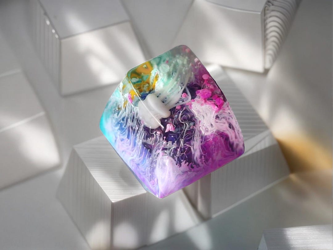 Jellyfish Artisan Keycap for MX Cherry,ocean Coral Keycap,aquatic ...