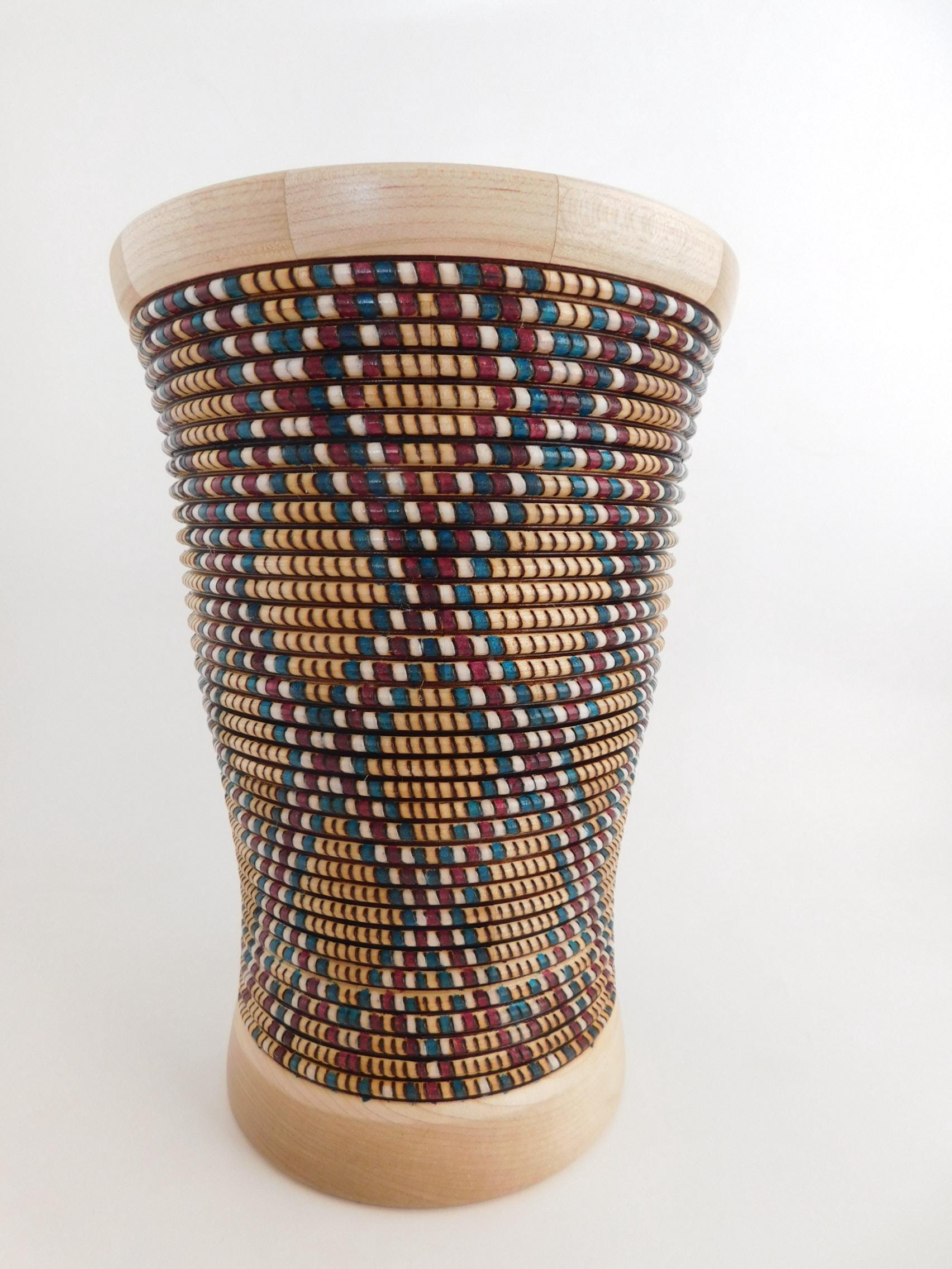 Handcrafted Segmented Basket Weave Illusion Diamond Pattern Vase. - Etsy