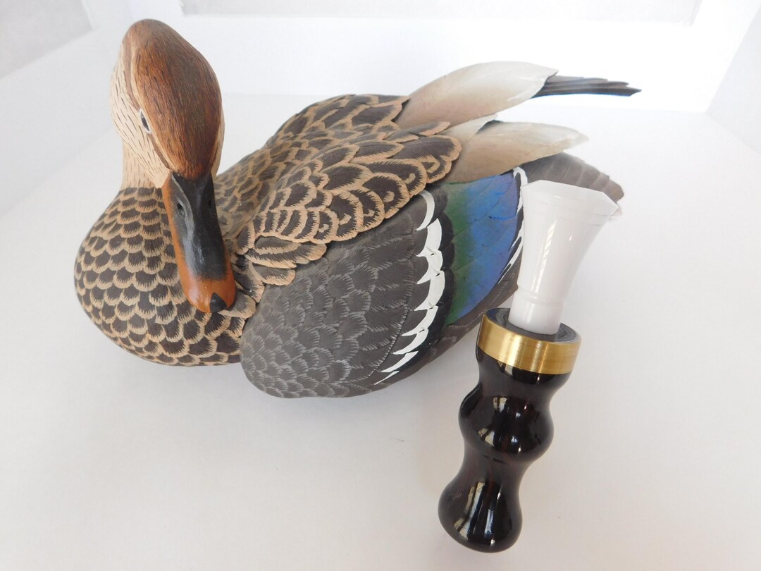 Handcrafted Ebony Wood Double Reed Duck Call With Brass Ring - Etsy