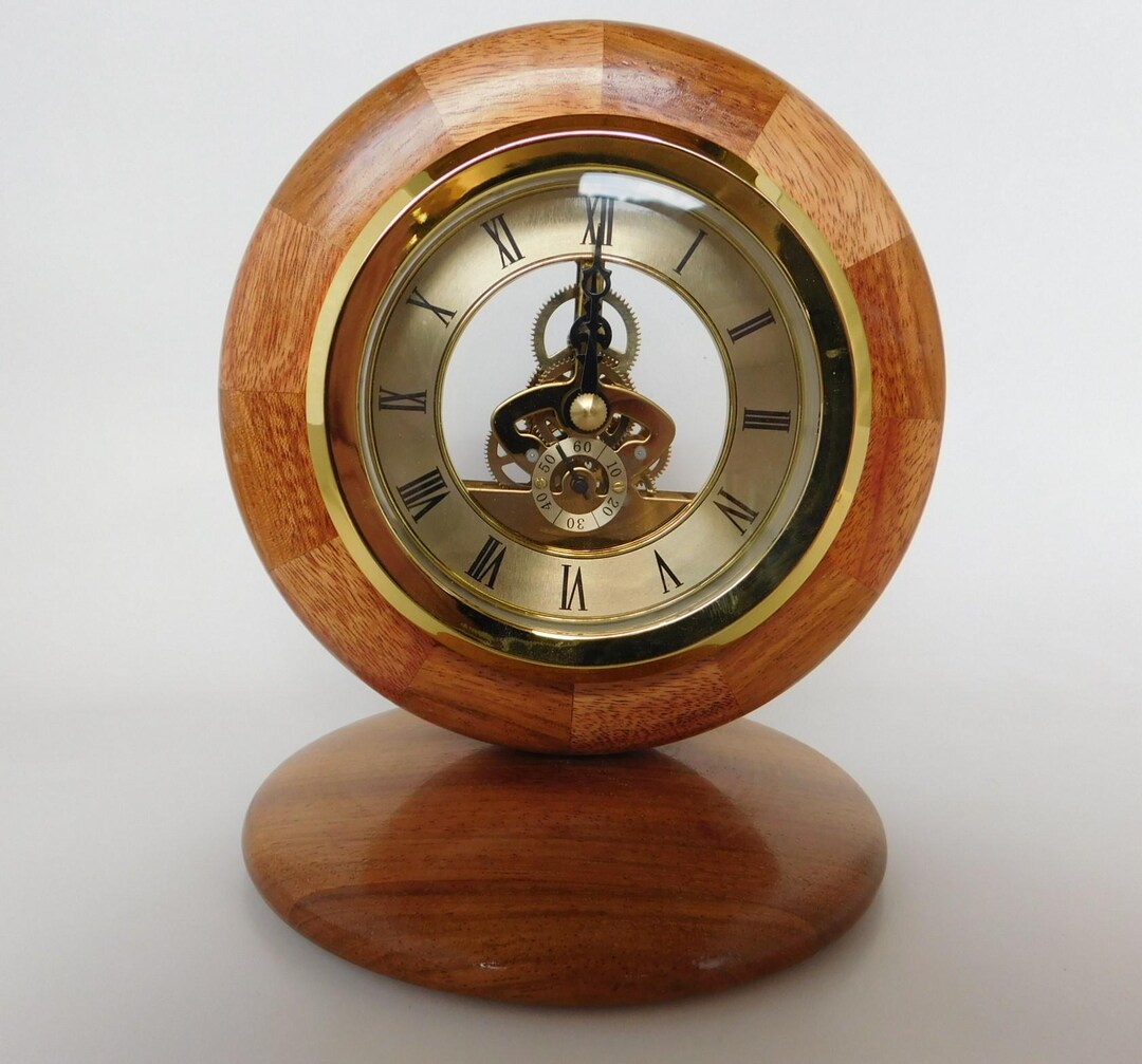 Handcrafted Segmented Canary and Jatoba Wooden Mantel Skeleton Clock - Etsy