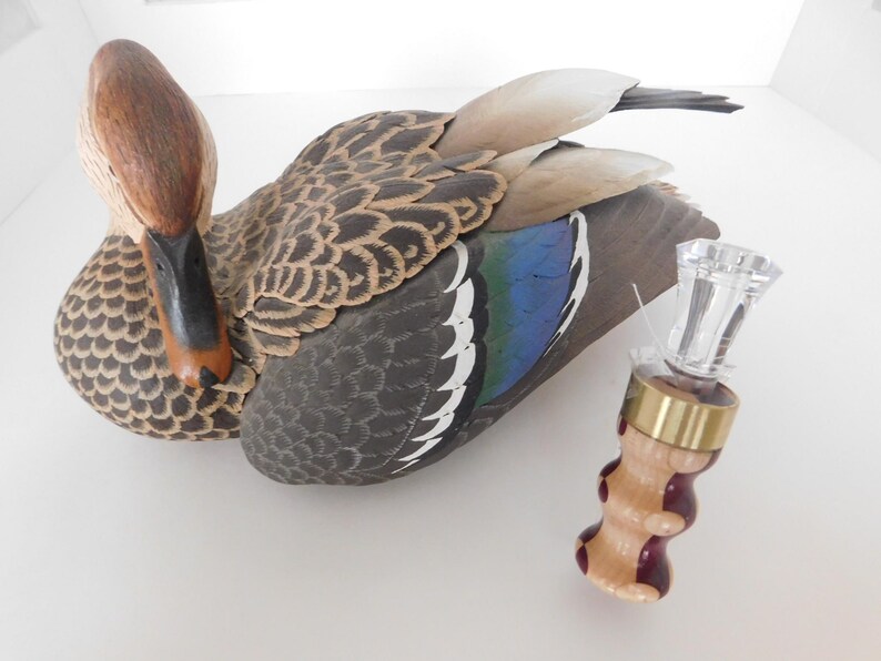 Handcrafted Segmented Curly Maple and Purpleheart Wooden Double Reed ...