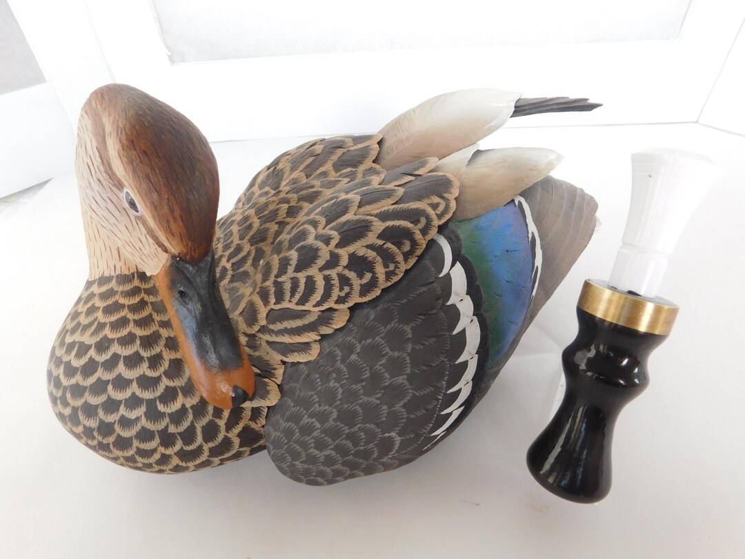 Handcrafted Ebony Wood Double Reed Duck Call With Brass Ring - Etsy