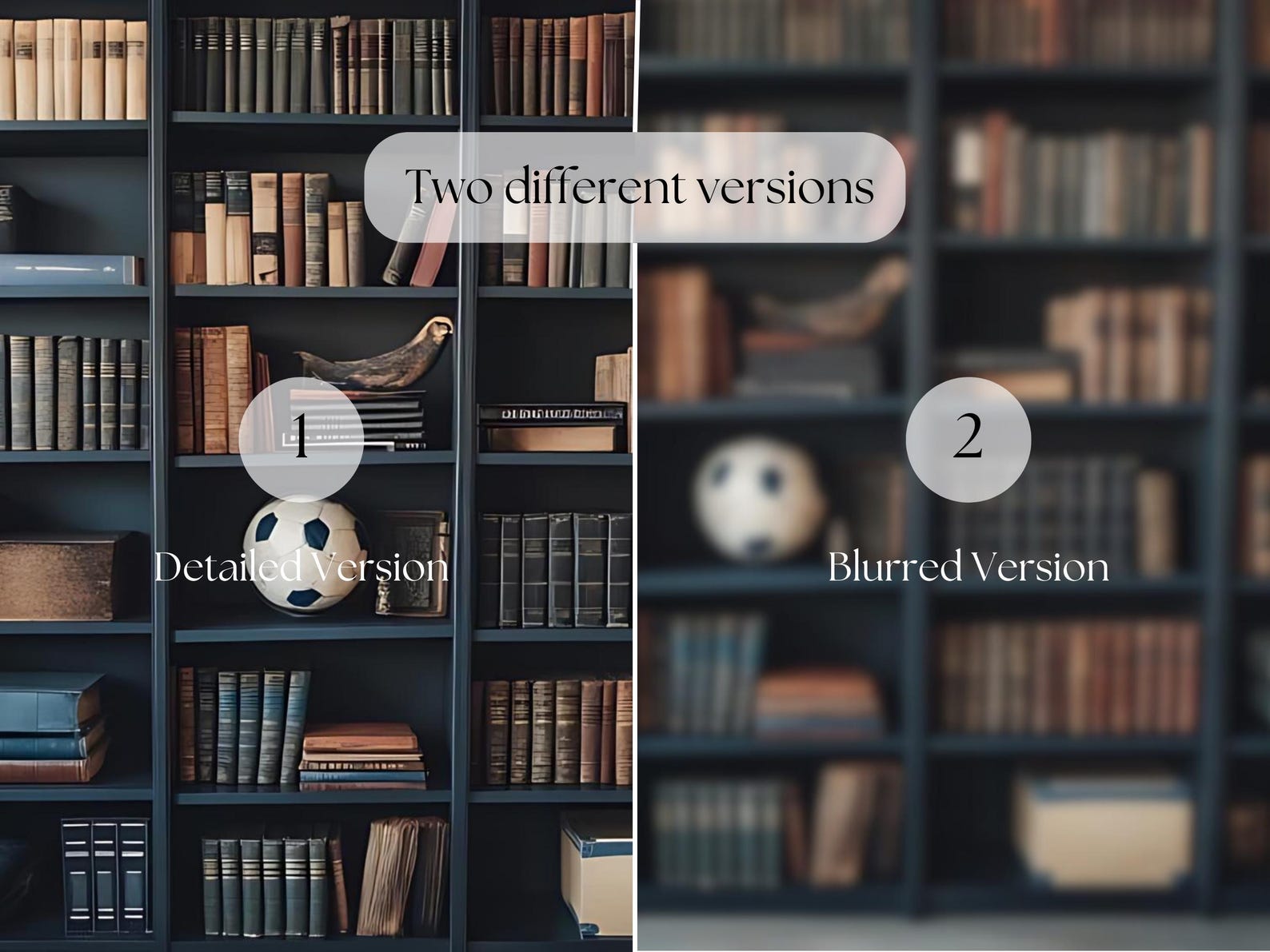 Dark Blue Bookcase Zoom Background: Elegant Virtual Meeting Backdrop - Etsy