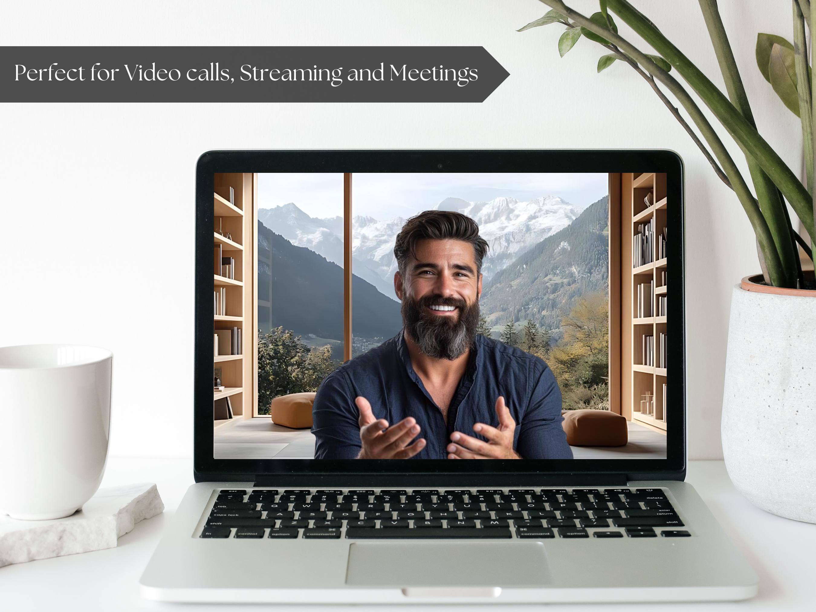Mountain View Office Zoom Background: Serene Virtual Backdrop - Etsy