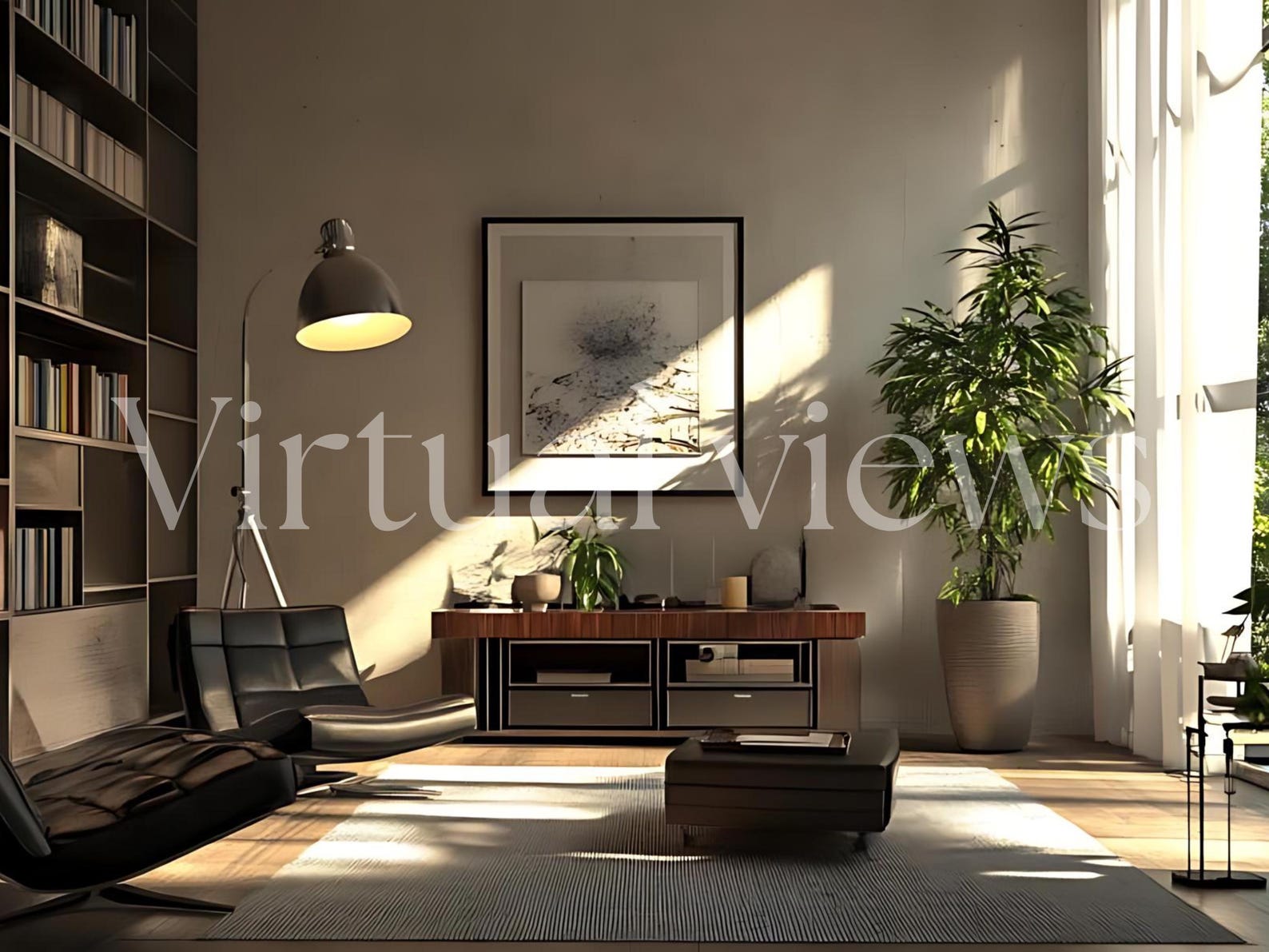 Industrial Loft Zoom Background - Professional Virtual Office for Zoom ...