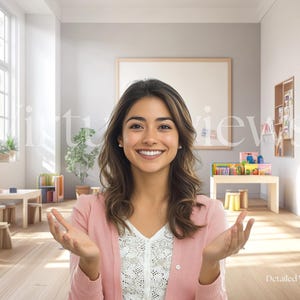 Teacher Classroom Zoom Background: Virtual Learning Backdrop (digital ...