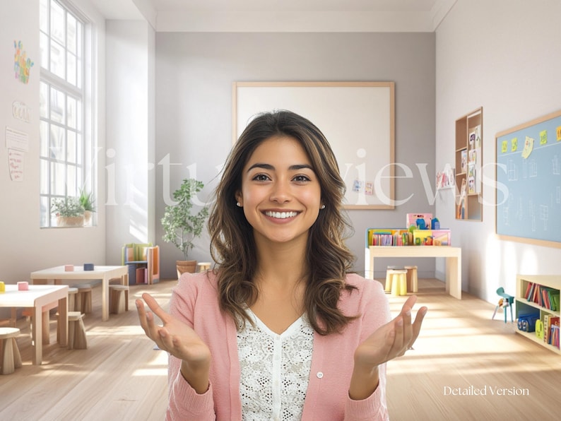 Teacher's Classroom Zoom Background | Virtual Classroom Decor | Online ...