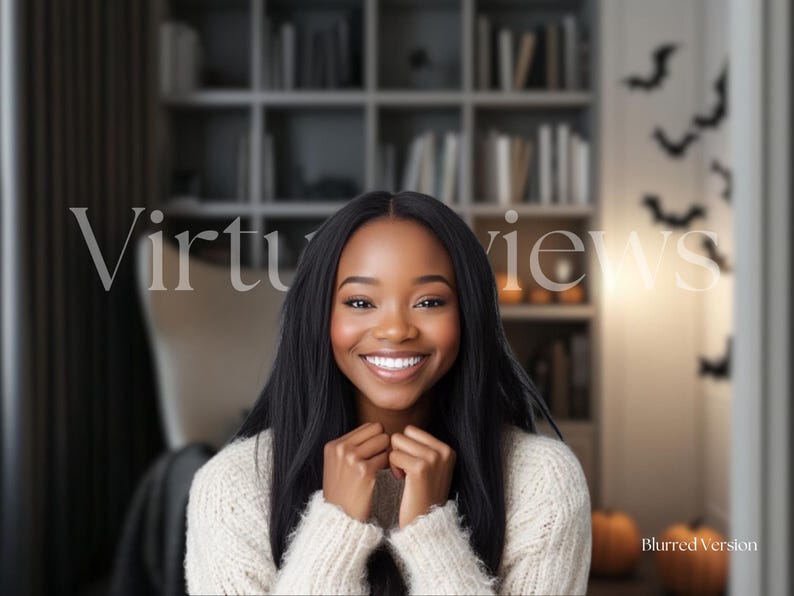 Halloween Zoom Background: Cozy, Modern Virtual Backdrop for Video ...