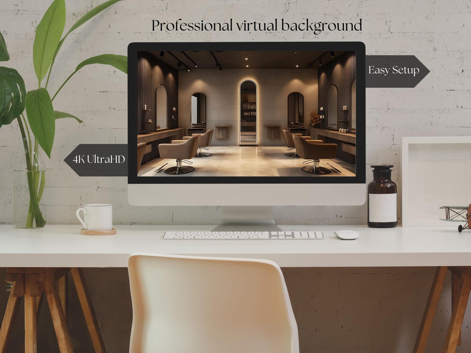 Salon Zoom Background: Professional Setting for Beauty, Hair, and Spa ...