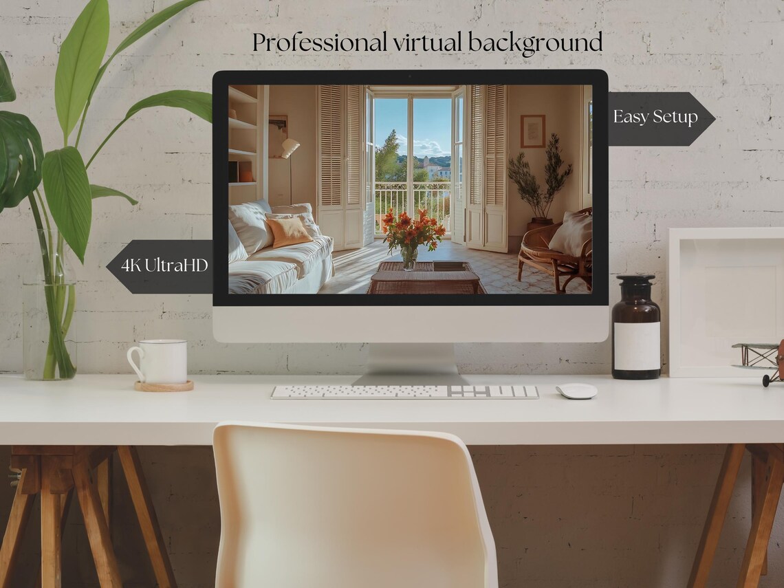 French Apartment Zoom Background: Stylish Virtual Meeting Backdrop - Etsy