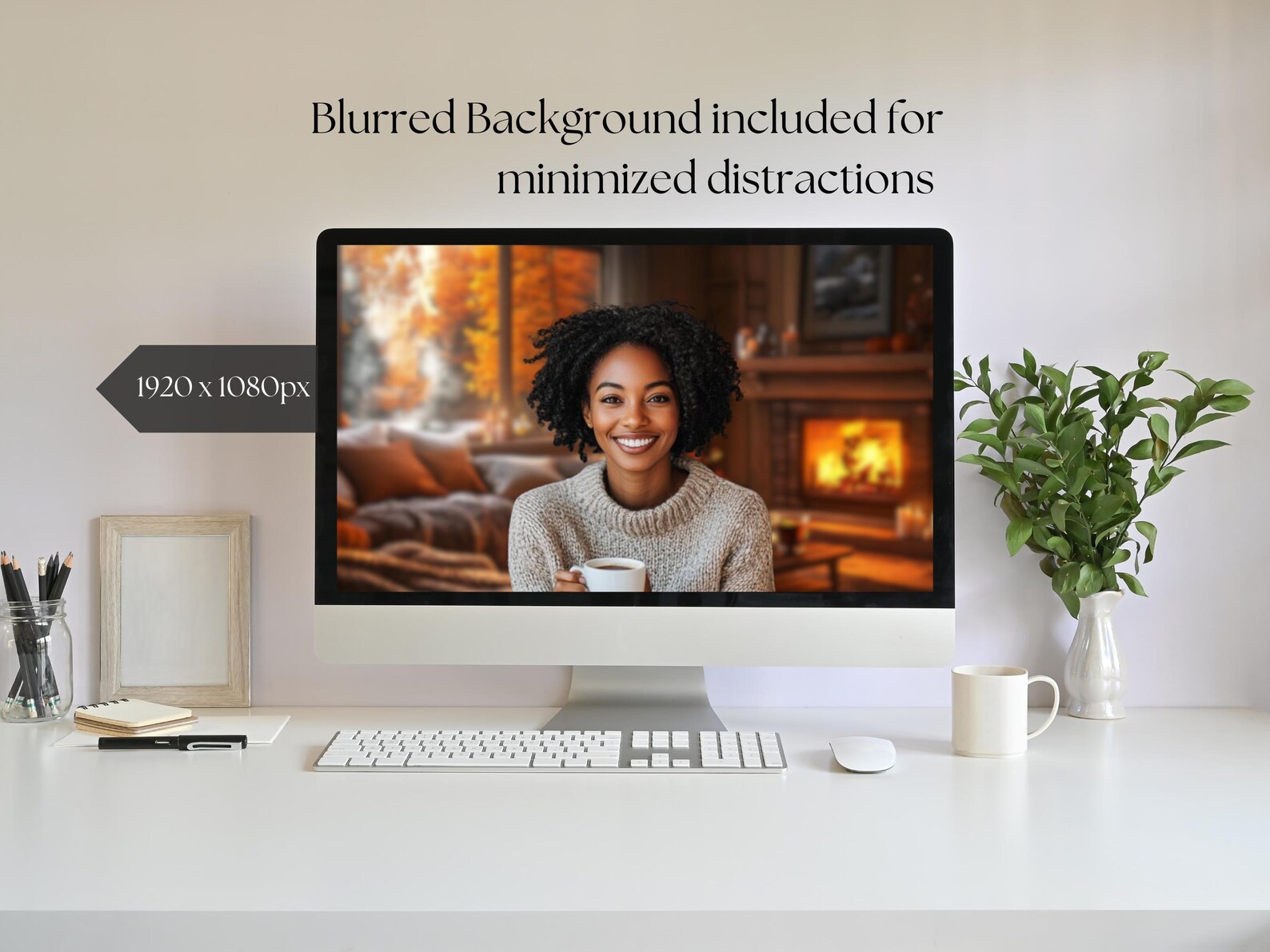 Cozy Fall Zoom Background - Perfect for Virtual Meetings and Video ...