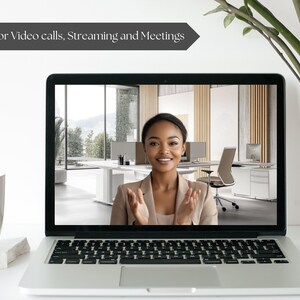 Professional Zoom Interview Background, Artful Virtual Office Backdrop ...