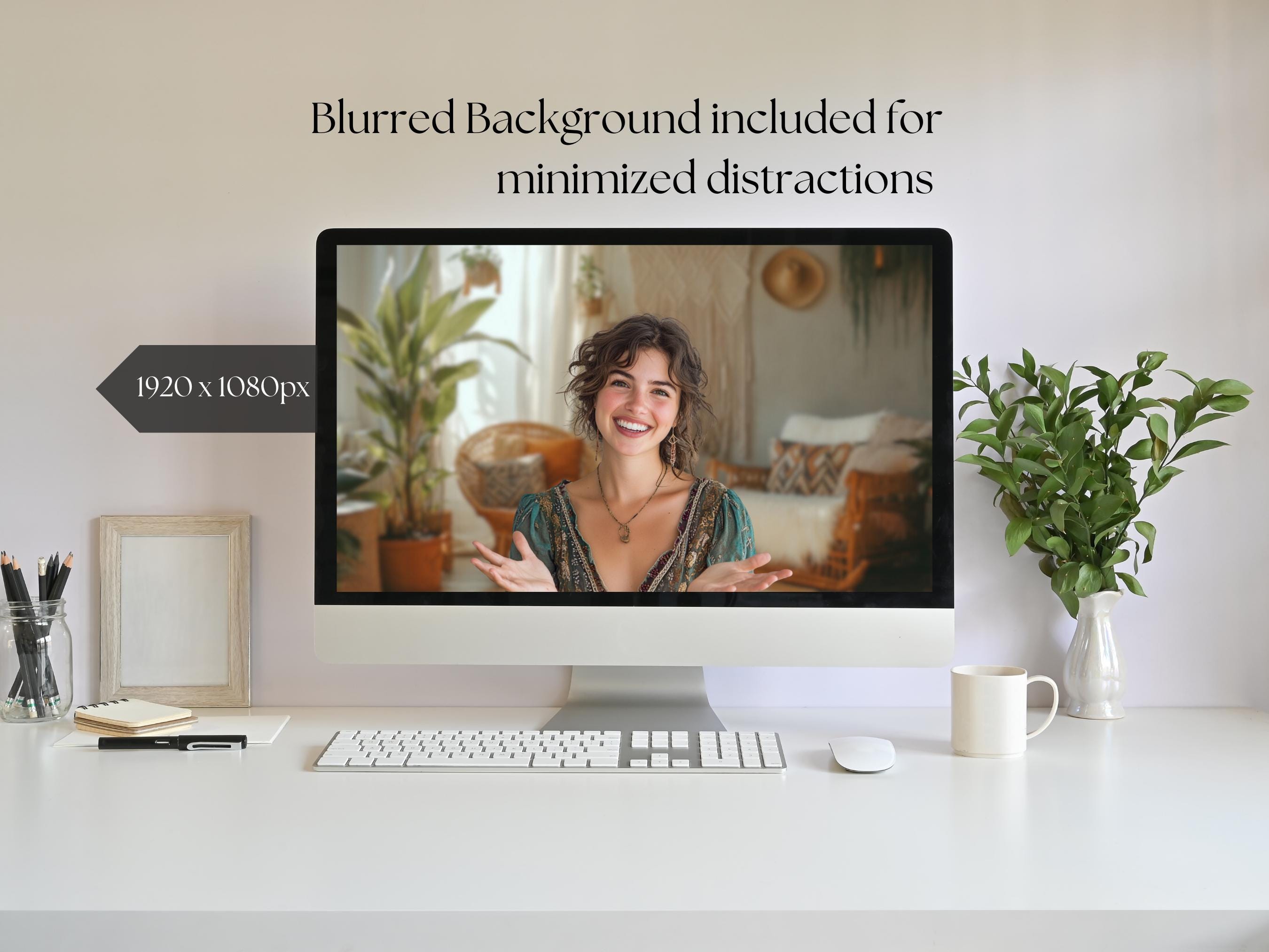 Boho Virtual Background: Artful Home Office Decor (digital Download) - Etsy