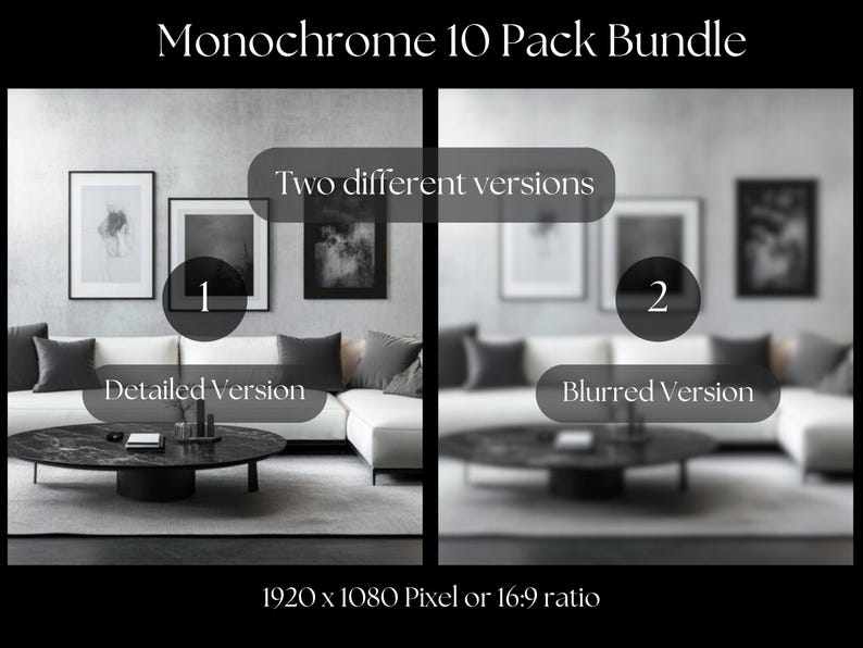 10 Monochrome Virtual Backgrounds, Perfect for Zoom, Teams, Google Meet ...