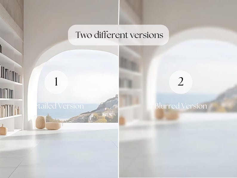 White Villa Virtual Background: Elegant Island View (for Zoom, Teams ...