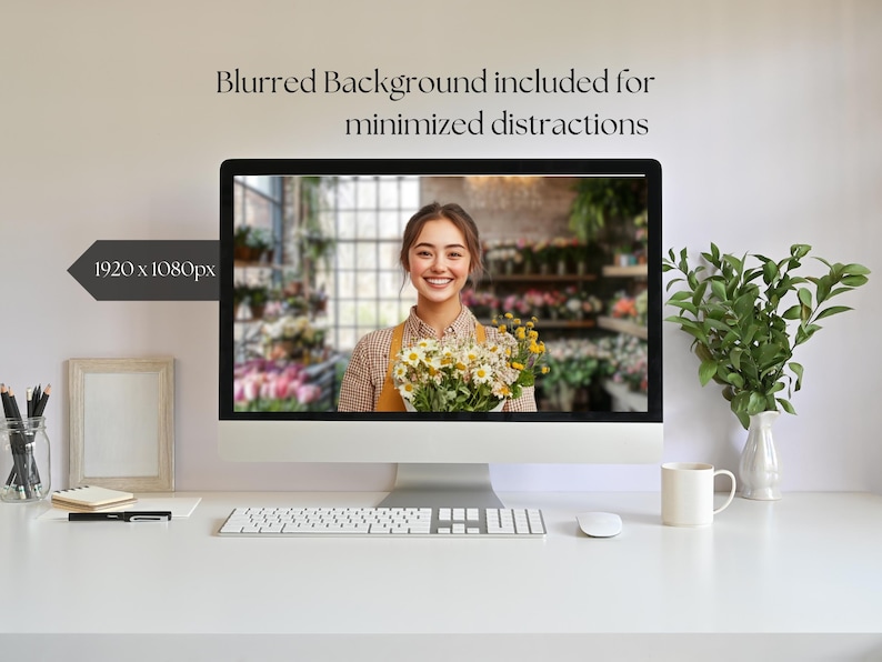 Florist Zoom Background for Virtual Meetings, Teams Meeting, Flower ...