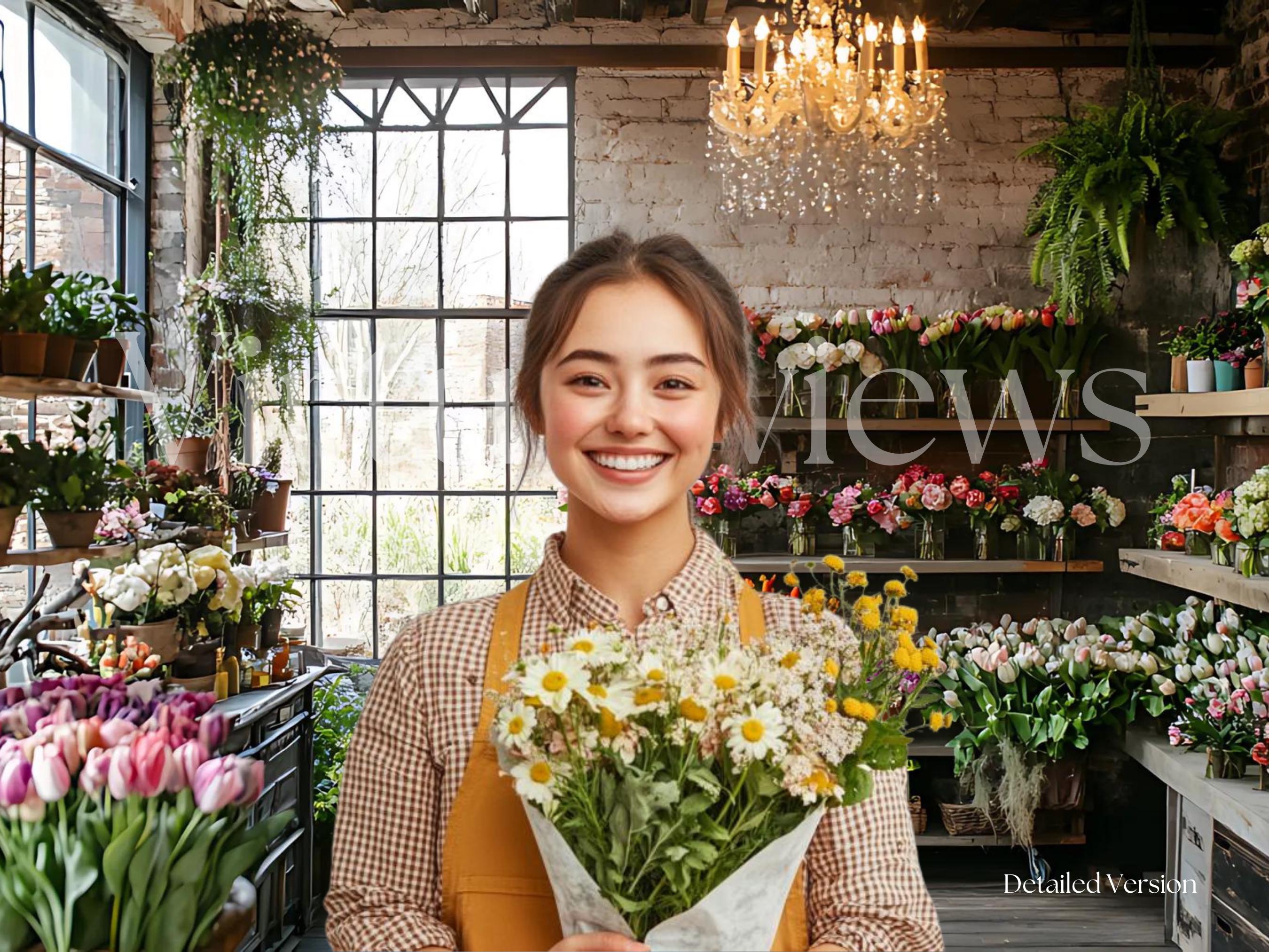 Florist Zoom Background for Virtual Meetings, Teams Meeting, Flower ...